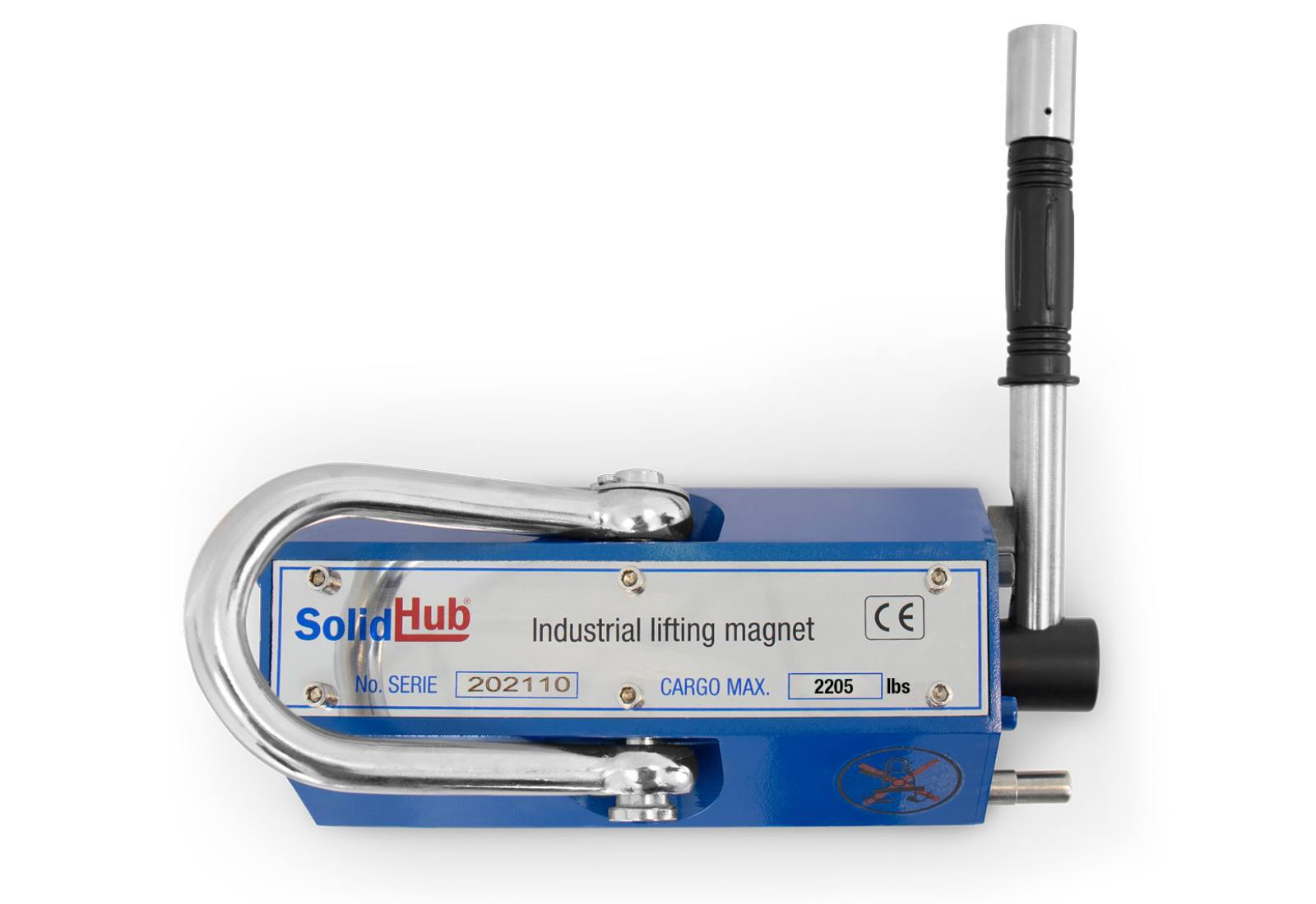 Industrial lifting magnet LHM10, 2,205 lbs, SolidHub | TOPREGAL