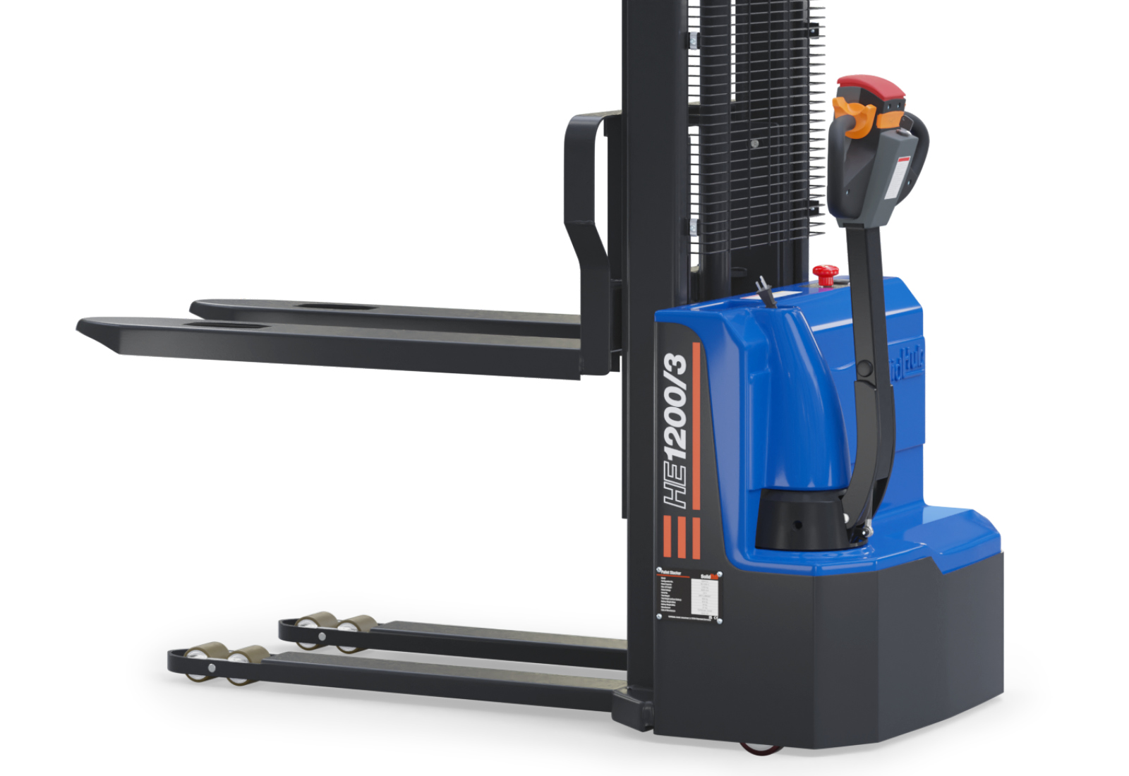 Fully powered electric walkie stacker HE1200/3, 118 in Lift, 2,646 lbs ...