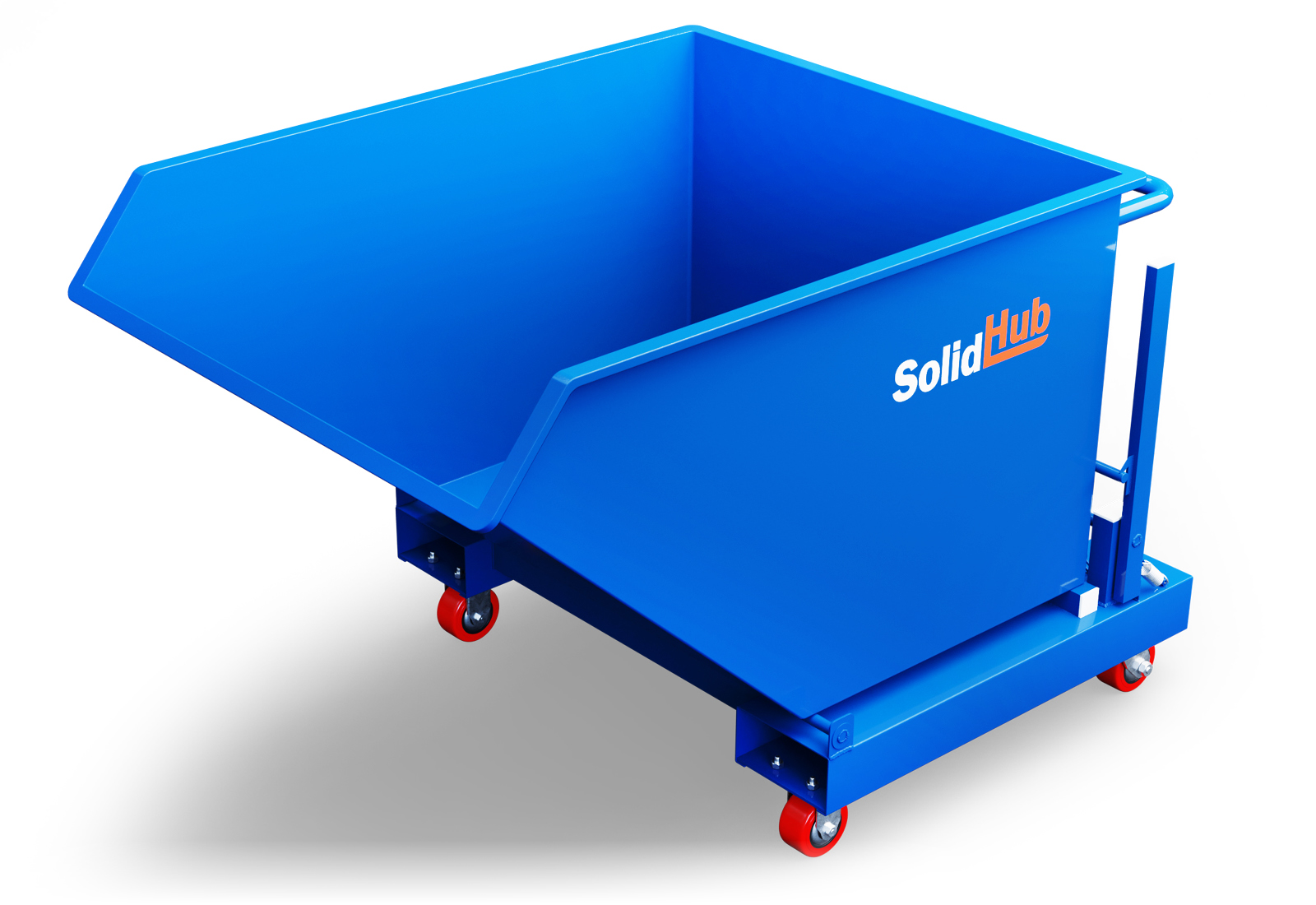 Self dumping forklift hopper MK600, 21 cu ft, 39.37 in x 57.09 in x 38. ...